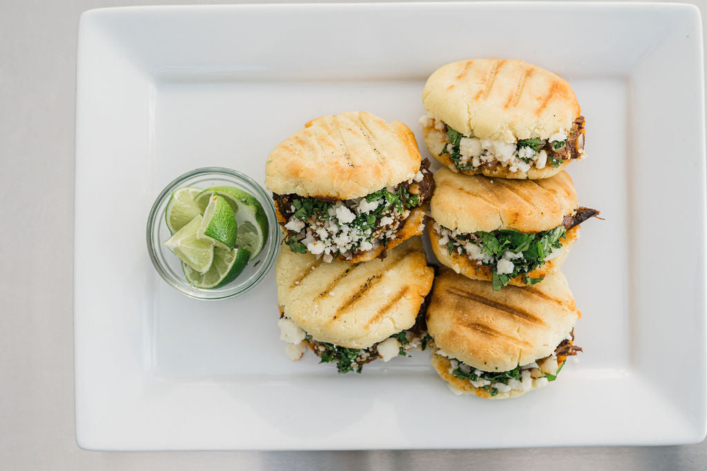 Short Rib Barbacoa Stuffed Arepas - Masterbuilt