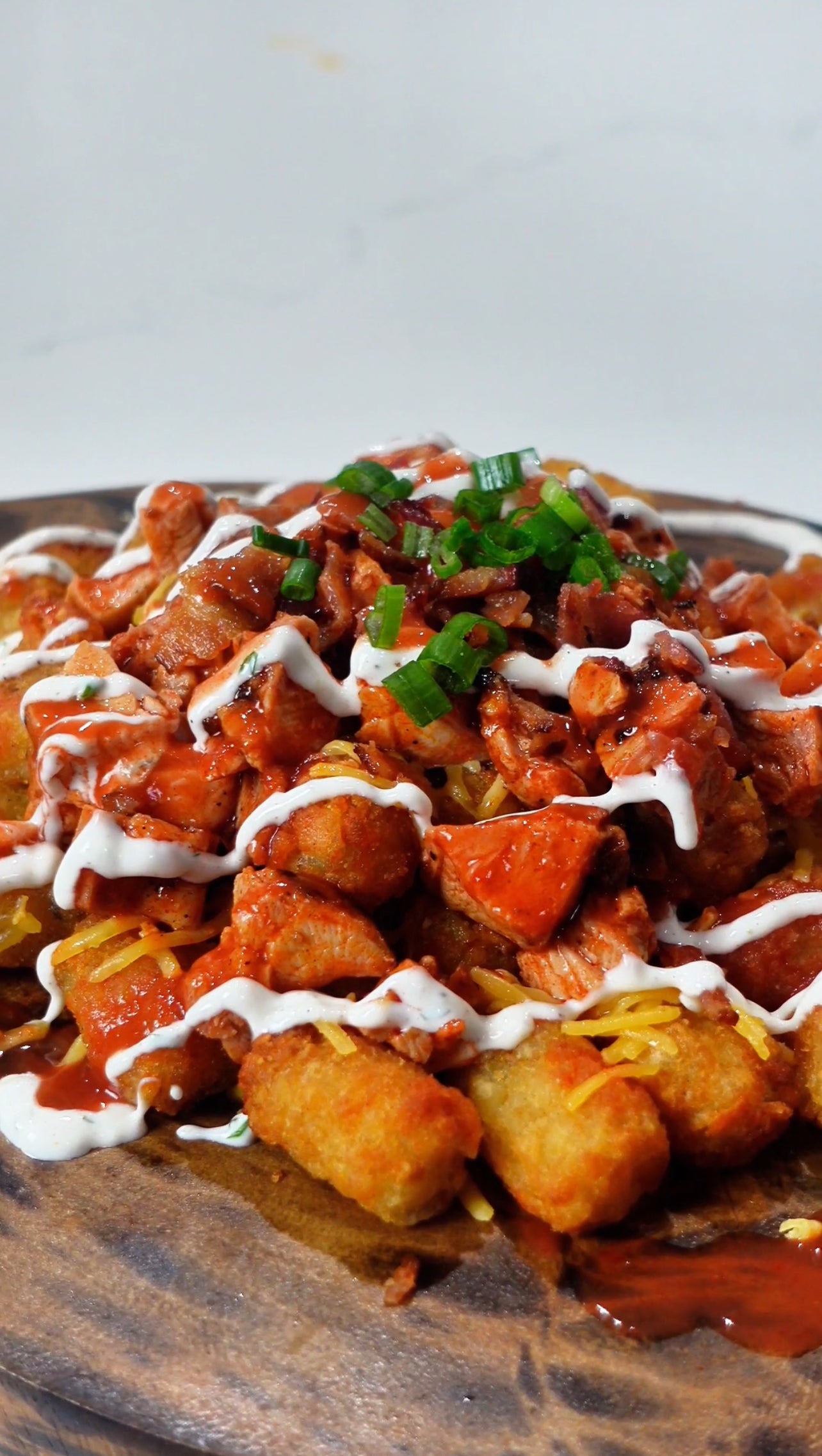 Chicken Buffalo Tater Tot Nachos - Masterbuilt