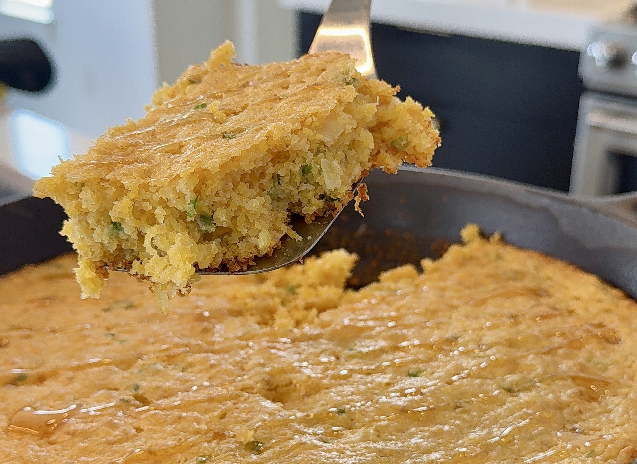 Pineapple and Coconut Polenta Cornbread - Masterbuilt