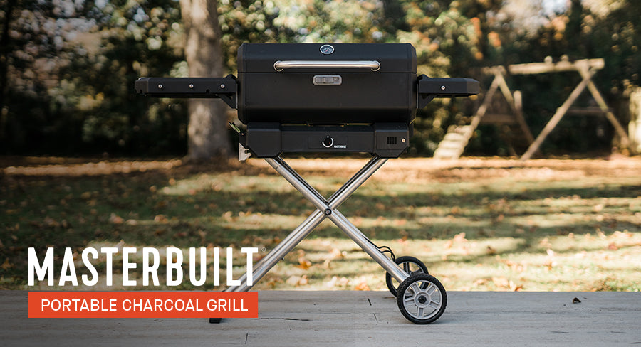 Portable Charcoal Grill and Smoker with Cart - Masterbuilt